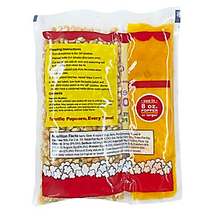 Home Theater All in One Popcorn Kit - Portion Packets with Kernels, Oil and Flavored Salt - Pack of 4