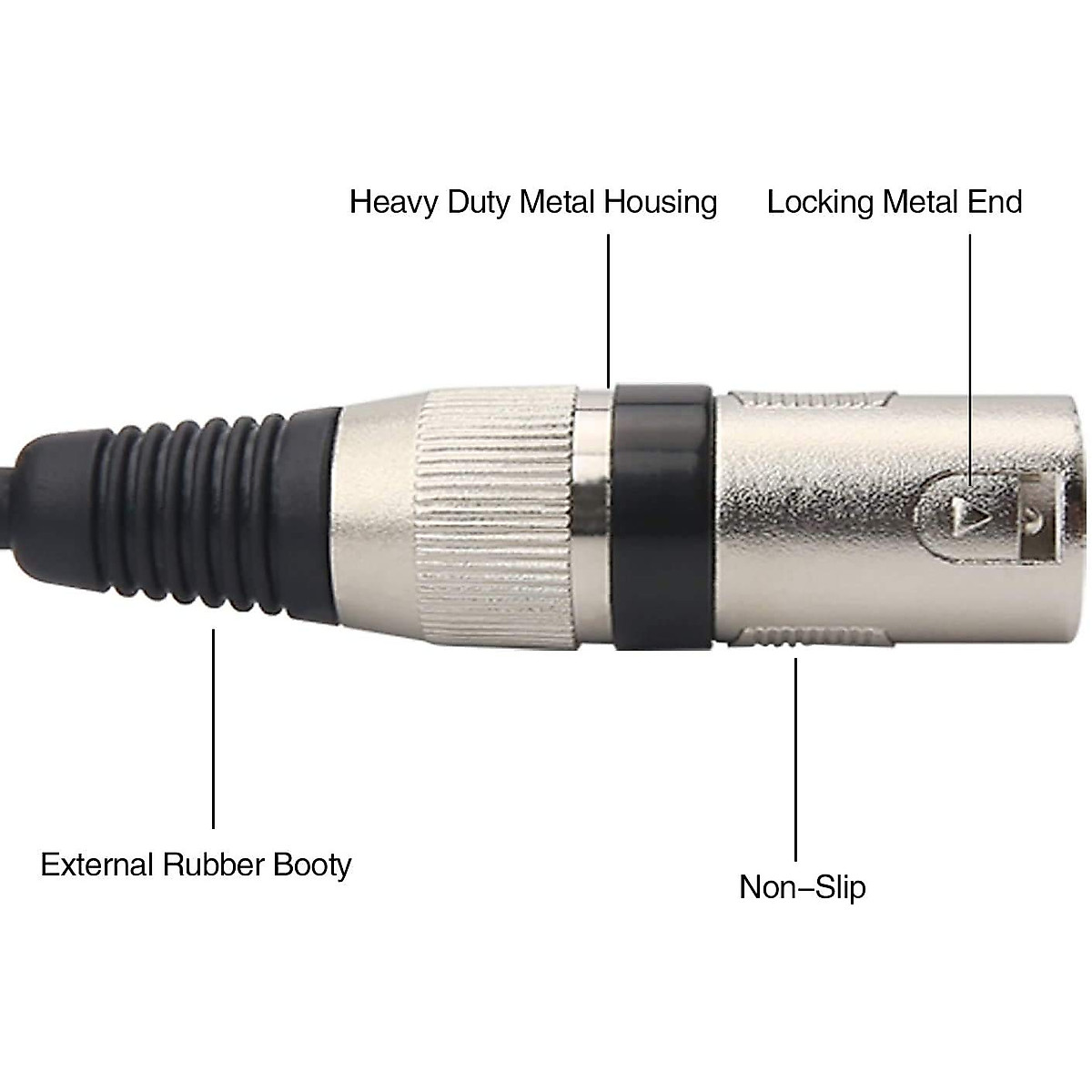 Senor Cable 3.5mm to Dual XLR Stereo Cable 1/8 inch Mini Jack to 2 XLR Male Y Splitter Adapter Cord - (10) Feet