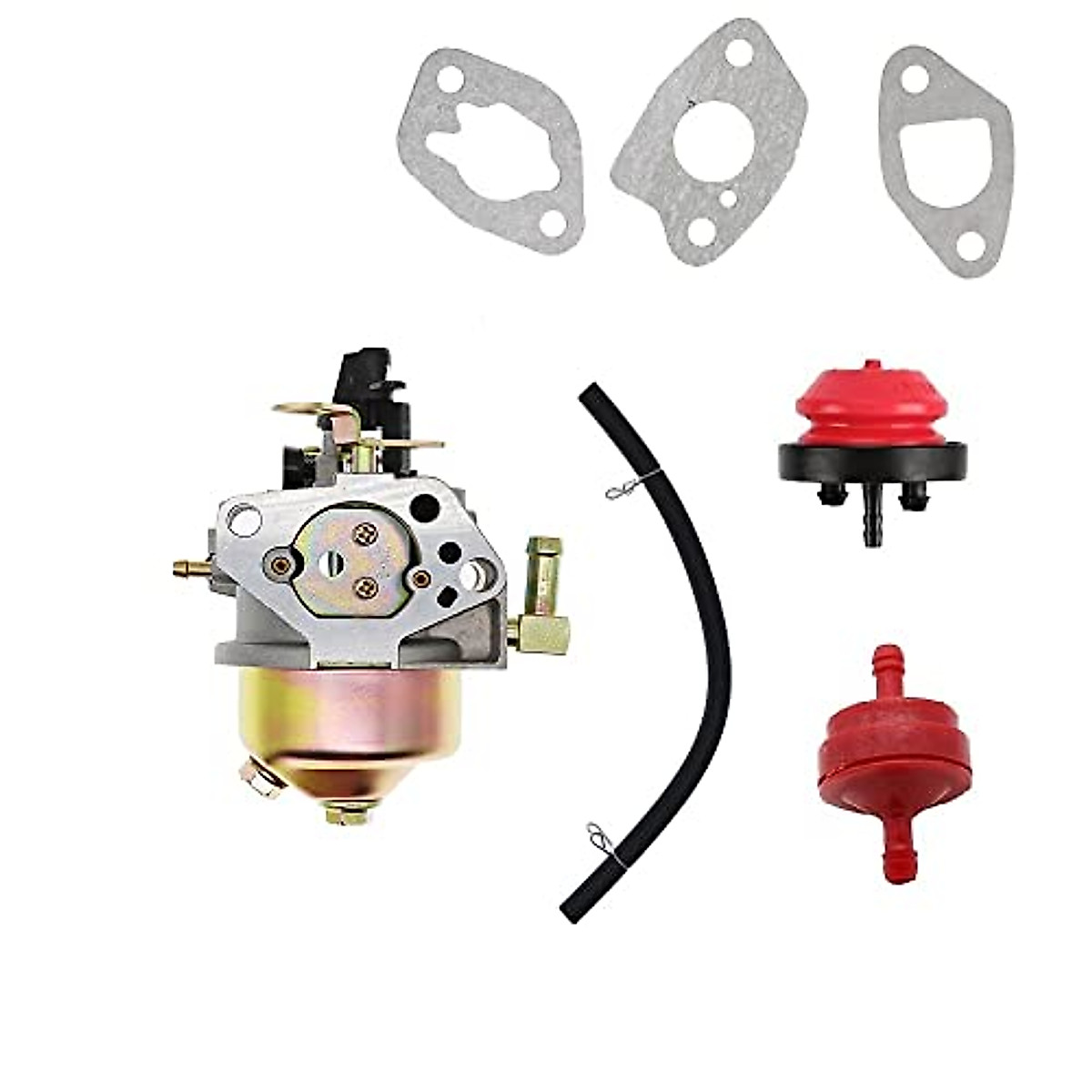 SAKITAM Carburetor & Primer Bulb Replaces for Mtd 951-14024A Lawn & Garden Equipment Engine Compatible with Huayi 178S & 178SA Carburetor