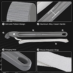 DURATECH Strap Wrench 12" Handle, Adjustable Nylon Strap Pipe Wrench, Oil Filter Strap Opener Wrench