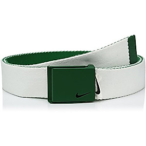 Nike Men's New Tech Essentials Reversible Web Belt, Pine Green/White, One Size