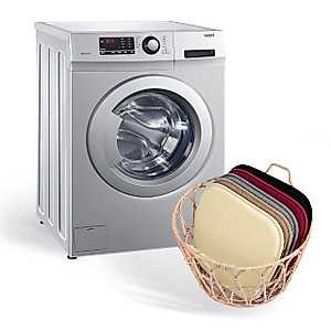 Shinnwa Dining Chair Cushions 2 Pack, Non Slip Indoor Chair Pads, U-Shaped Kitchen Seat Cushions, Set of 2, 15 x 16 Inches, Burgundy