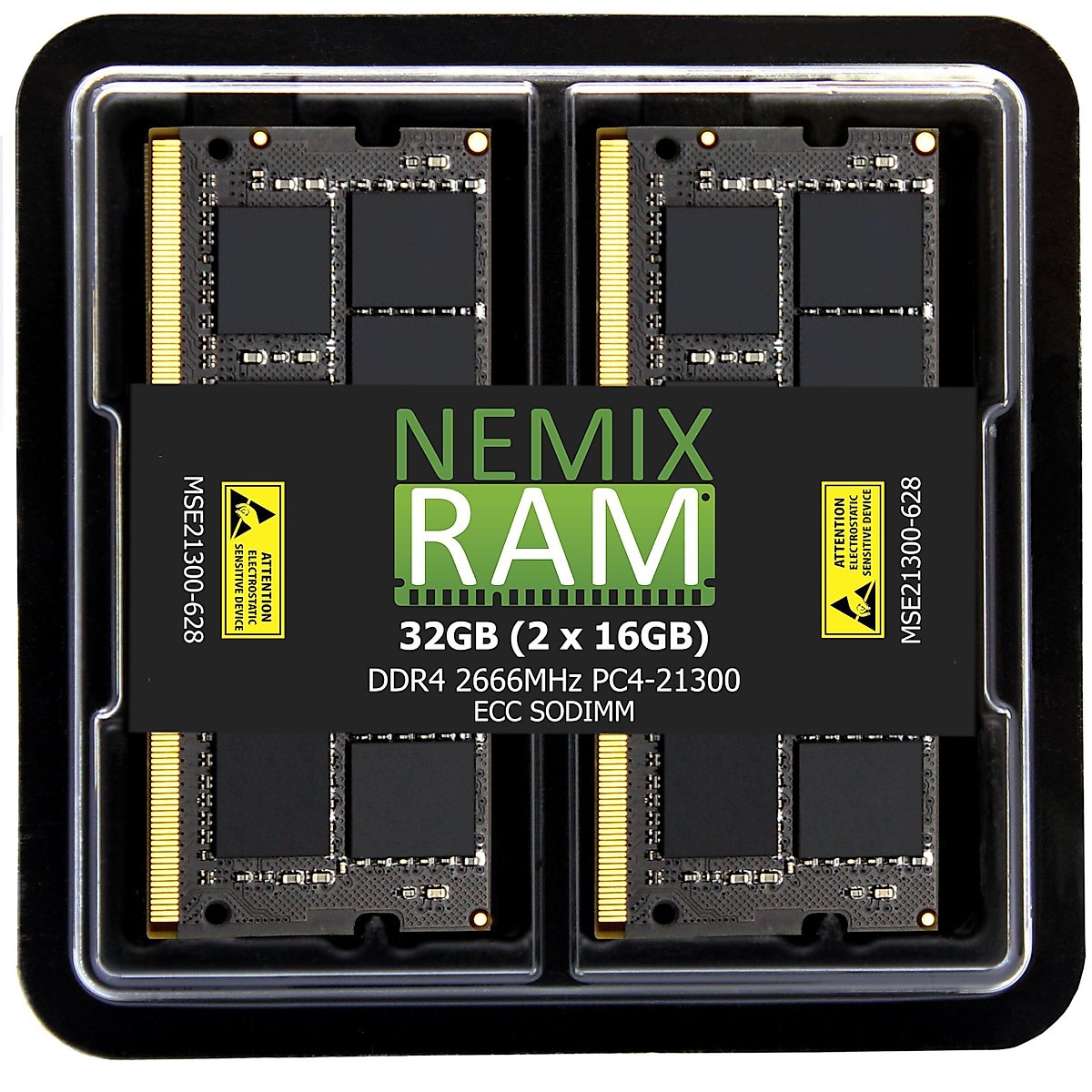 NEMIX RAM 32GB (2X16GB) DDR4 2666MHZ PC4-21300 2Rx8 1.2V CL19 260-PIN ECC Unbuffered SODIMM NAS Memory KIT Compatible with Synology D4ECSO-2666-16G