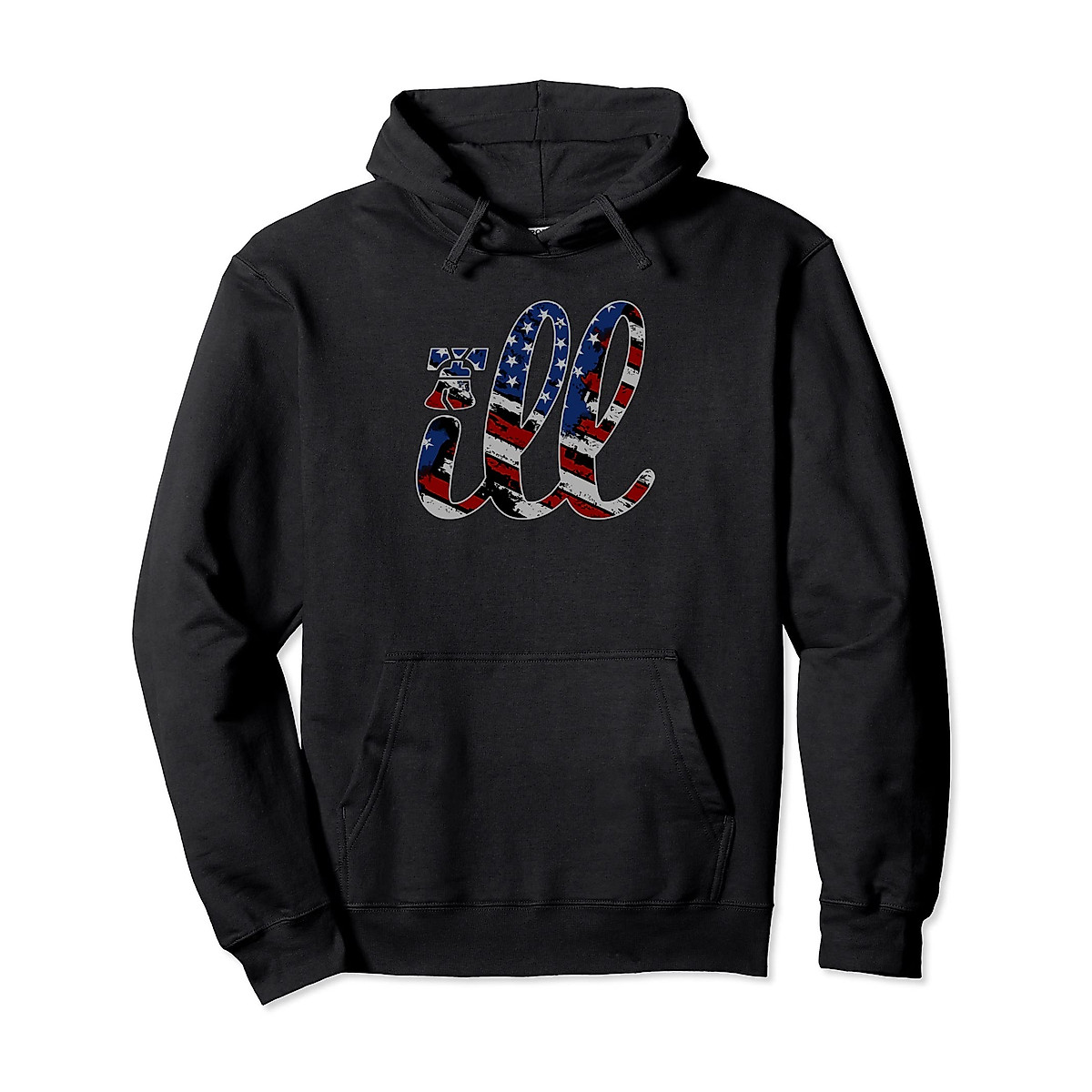 ILL Philadelphia Philly American Flag Grunge Liberty Bell Pullover Hoodie