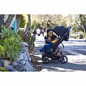 Joovy Kooper RS Single Stroller with Snack Tray, Lightweight Travel Stroller, Black