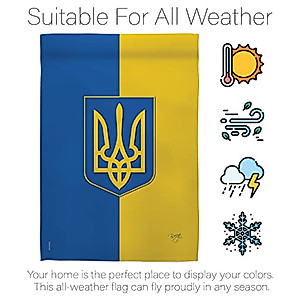 Ukraine Garden Flag Bandera de Ucrania Breeze Decor Indoor Tapestry Suppport Україна Outdoor Home Decorations House Banner Wall Hanging Small Yard Stand With Ukrainian Gifts Made In USA