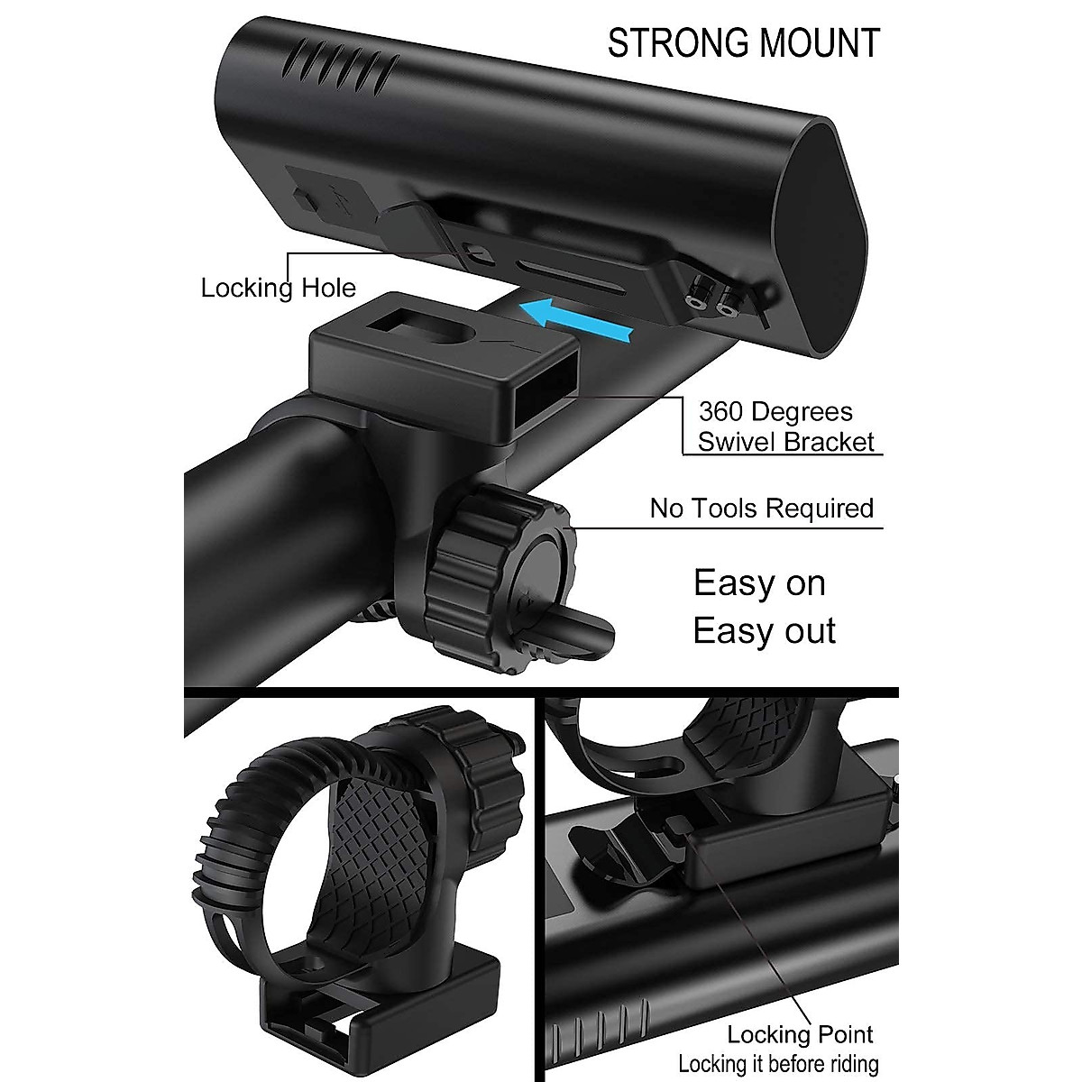 LIYOTD Bike Lights Front and Back 6400 mAh Bicycle Light Set USB C Rechargeable Super Bright 1200 Lumen Bike Headlight and Tail Light for Night Riding Road and Mountain LED Cycling Accessories