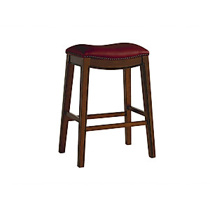 Picket House Furnishings Bowen 30" Backless Bar Stool in Red