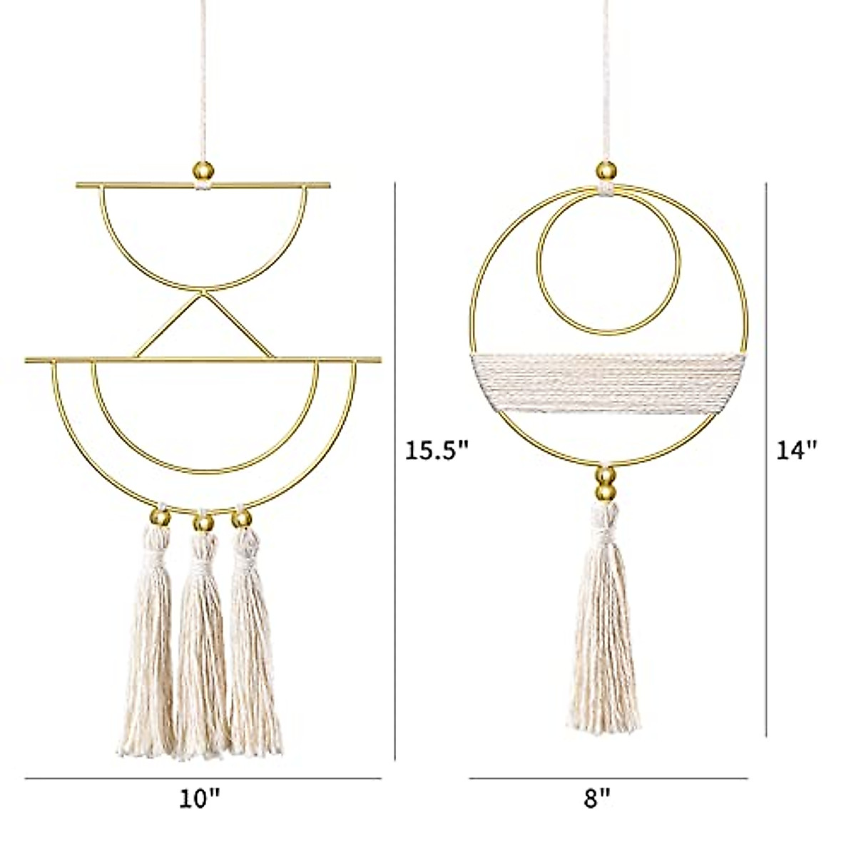 Mkono Macrame Wall Hanging Decor and Organizer Boho Hanging Shelf for Bathroom, Bedroom, Living Room