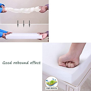 Leather Bench Cushion, Waterproof Non-Slip Sofa Settee Soft Chair Cushion, Long Rectangle Loveseat Seat Mattress for Outdoor/Indoor/Garden/Patio/Dining 48x14inch,Brown