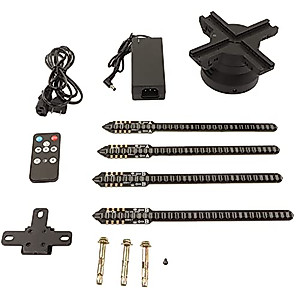 3D Hologram Projector, 20.47in 3D Hologram Advertising Display Fan WiFi Real Time Live Stream, Naked Eye Holographic Video Advertising Projector with 624LED Light for Business Store Shop Bar(US)