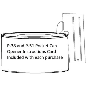 Set of P-38 and P-51 Military Style Can Openers, Made in USA. (Bundle) and Instruction Card
