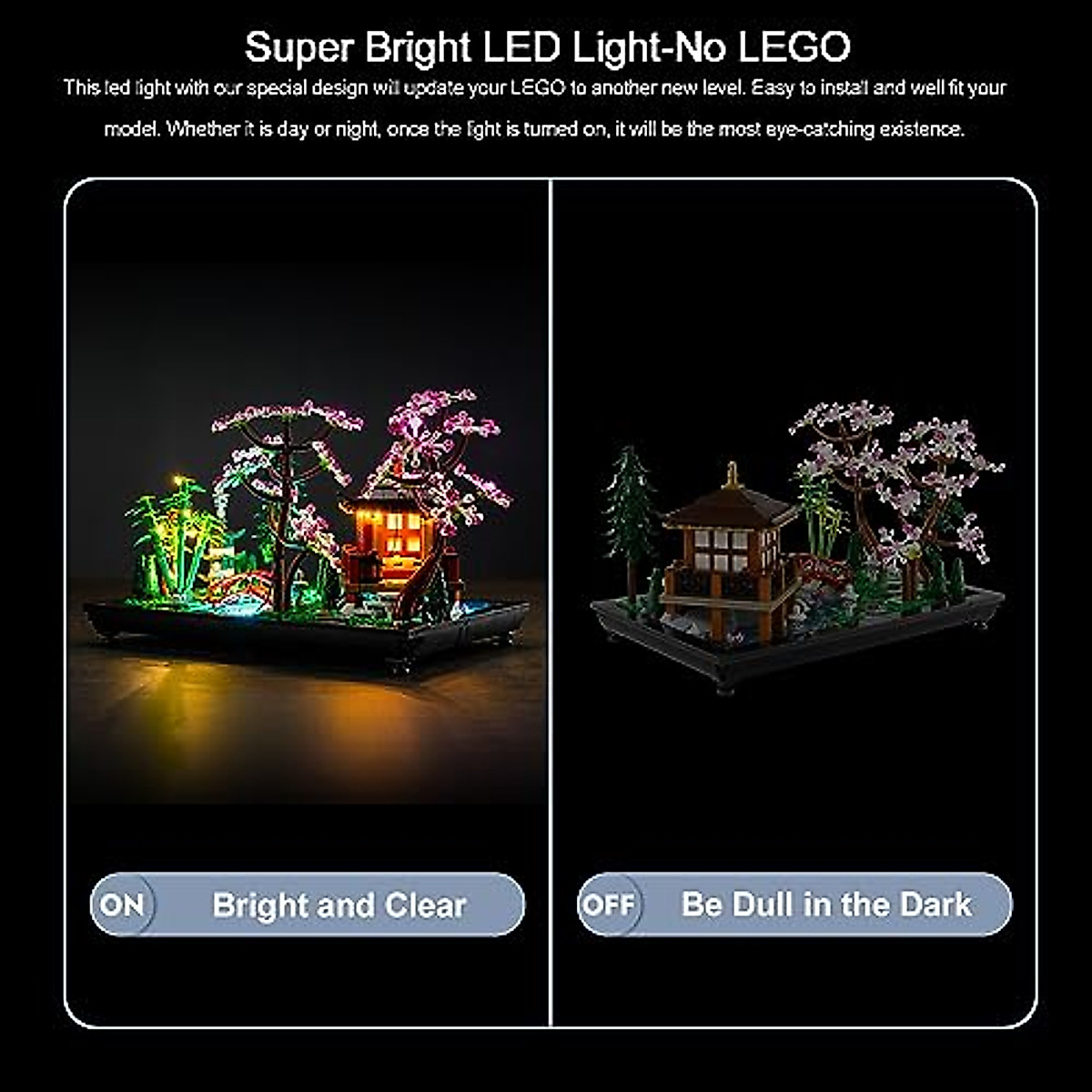 BrickBling LED Light for Lego Tranquil Garden 10315 Building Set (Model Not Included), Remote Control Version Lighting for Lego Zen Garden