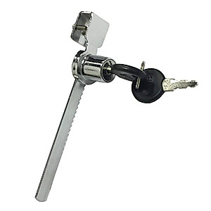 WOOCH Sliding Glass Door Ratchet Lock with Chrome Finish, Keyed Alike Showcase Display - 2 Pack