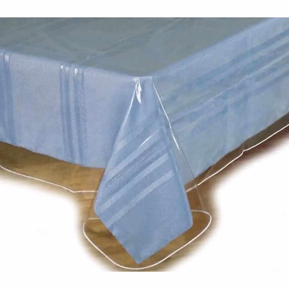 Golden Linens LLC 2.2 mm Thick Clear Plastic Transparent Tablecloth Protector Water Proof Heavy Duty Easy Clean, Long Lasting Kitchen Dinning Table, Family Gathering Party Holidays (60" X 90")