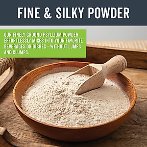 Viva Naturals Organic Psyllium Husk Powder, 24 oz - Finely Ground, Unflavored Plant Based Superfood - Good Source of Fiber for Gluten-Free Baking, Juices & Smoothies - Certified Vegan, Keto and Paleo