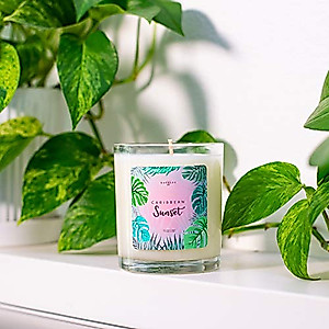 Kate Bissett Baubles Caribbean Sunsent Scented Premium Candle and Jewelry with Surprise Ring Inside | 10 oz Large Candle | Made in USA | Parrafin Free | Size 07