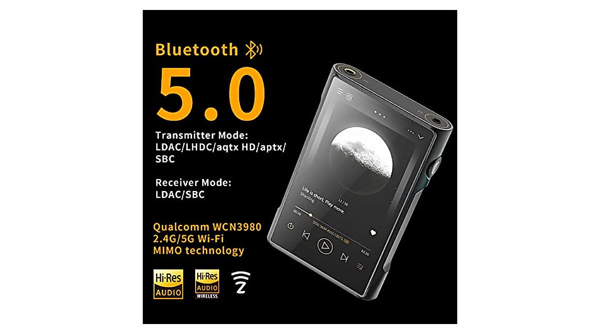 SHANLING M3 Ultra MP3/MP4 Player,Portable Hi-Res Bluetooth Audio Player,4.2inch LCD Touch Screen ...