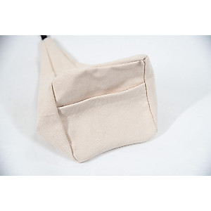 12" Tall Large Door Stoppers for Bottom of Door, Anti Slip Canvas Heavy Duty Door Stop, Cute Decorative Doorstop (White)