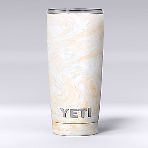 Design Skinz Gold Slate Marble Surface V18 - Skin Decal Vinyl Wrap Kit Compatible with The Yeti Rambler Cooler Tumbler Cups