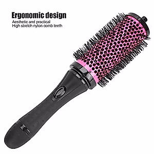 6PCS Round Hair Brush Set, Detachable Comb Barrels Blow Drying Barrel Hairbrush Curling Tool Set Round Thermal Brush Curling Brush Hairclips for Blowouts and Hairstyling