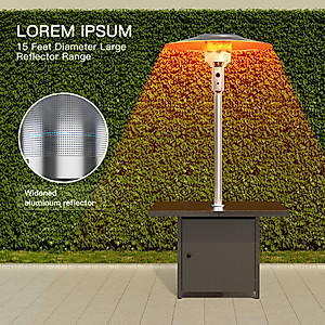 Kullavik Aluminum Patio Furniture Set,8 Pieces 9 Seat Metal Outdoor Furniture Conversation Set w/Patio Square Table Heater &Swivels,Navy Blue