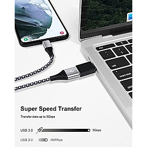 4 Pack USB C to USB Adapters + 4 Pack 6FT USB A to USB Type C Cable