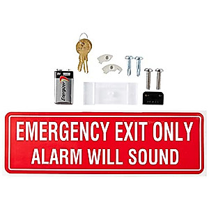 Detex EAX-500 Grey Surface Mounted Exit Alarm Piezo Horn Detex Battery Powered Door or Wall Mount Exit Alarm, 2.10" W x 2.375" D x 7.70" L