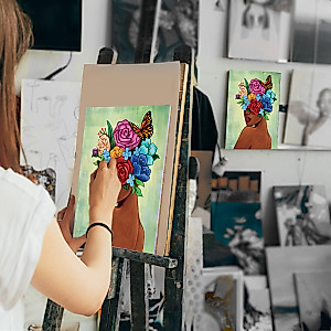 VALLSIP Canvas Painting Kits Pre Drawn Canvas for Painting for Adults Paint and Sip Party Supplies Stretched Canvas to Paint Games Ladies Night Flower Girl Mindfulness Date Night Ideas…