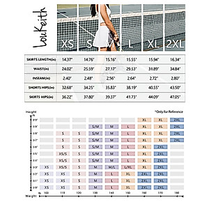 LouKeith Tennis Skirts for Women Golf Athletic Activewear Skorts Mini Summer Workout Running Shorts with Pockets Light Gray S