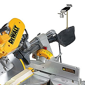 DEWALT Miter Saw, 12 Inch Double Bevel Sliding Compound, Stainless Steel Detent Plate with 10 Stops, Cam-Lock Handle, For Quick & Accurate Miter Angles, Corded (DWS779)