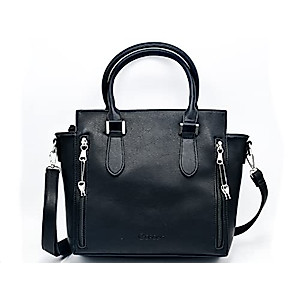 Goson Concealed Carry Tote Bag - Large and Fashionable CCW Purses for Women with Multiple Pockets, Crossbody Straps, YKK Locking Zippers in Faux Leather