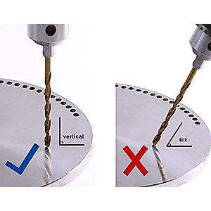 NORTOOLS Hex Shank Drill Bit Set 13 PCS High Speed Steel Titanium Coated Twist Drill Bits 1/4 Inch Quick Change Hex Driver Set for Wood Plastic Aluminum Alloy (1/16" - 1/4")