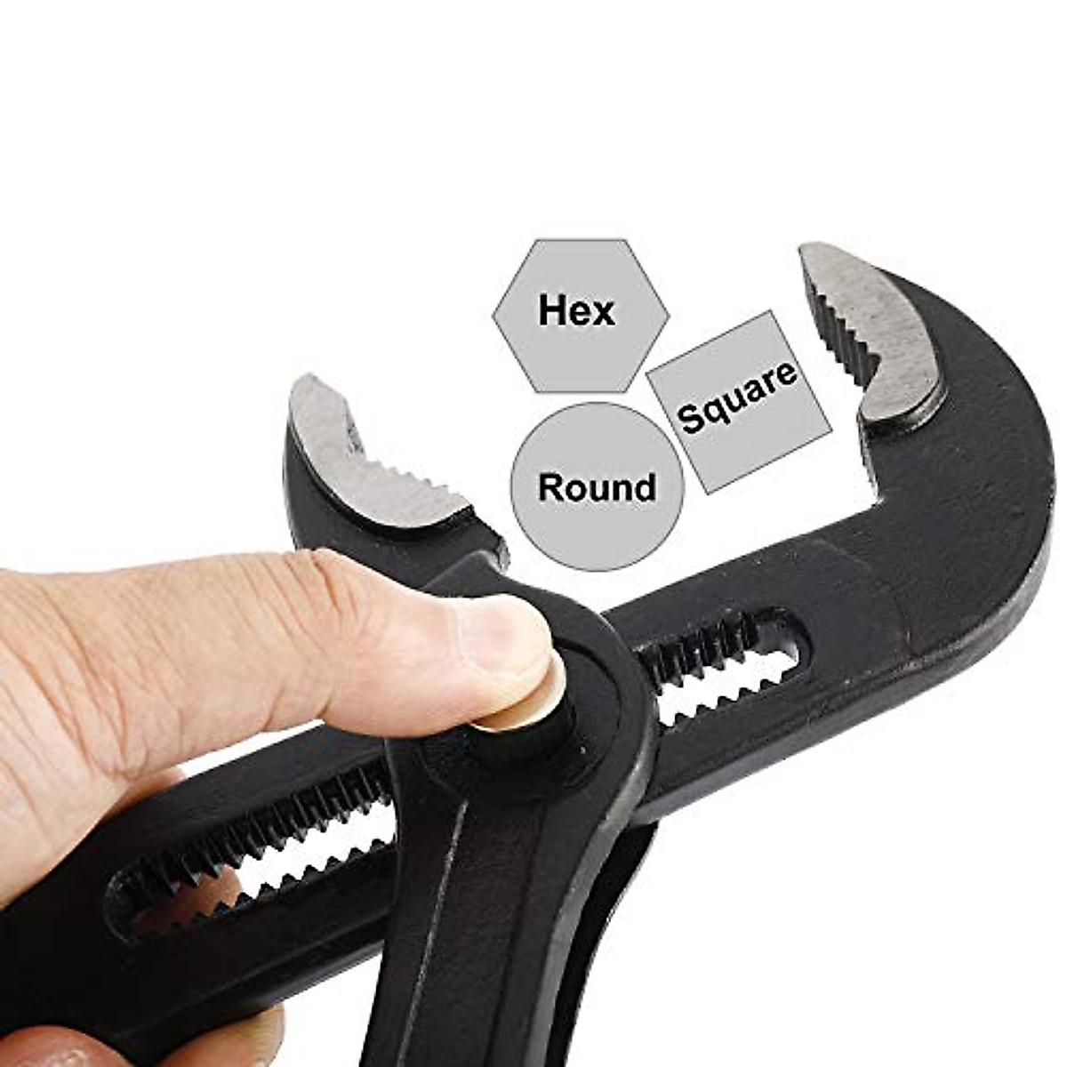 HighFree 3PCS Water Pump Pliers Set 7Inch, 10Inch, 16Inch Channel Lock Pliers Quick Adjustment by Pressing and Sliding Grips Any Shaped Object