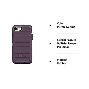 OtterBox DEFENDER SERIES Case for iPhone SE (2nd Gen - 2020) & iPhone 8/7 (NOT PLUS) - Retail Packaging - PURPLE NEBULA (WINSOME ORCHID/NIGHT PURPLE)
