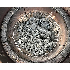 ZBXFCSH Ash Charcoal Basket with Divider Big Green Egg Accessories,Stainless Steel Grill Ash Baskets for The Large Big Green Egg,Kamado Joe Classic,Pit Boss,Louisiana & Other Grills