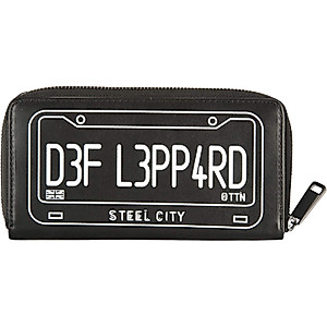 Women's Def Leppard Steel City Zip Wallet Girls Wallet Black
