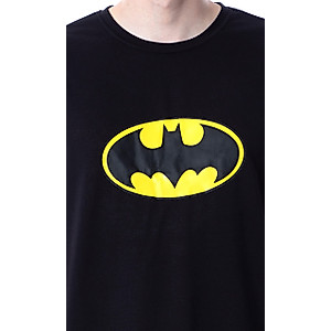 DC Comics Mens' Batman Logo Short Sleeve Shirt Pajama Short Set (XX-Large) Black