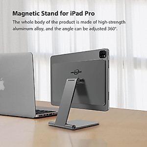 Meaowxva Magnetic iPad Stand Adjustable Floating Foldable Tablet Holder iPad Painting Desktop Stand for Apple iPad Pro 12.9 3rd/4th/5th/6th Generation