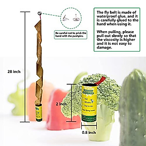 Enposmre 20 Pack Fly Traps for Indoors/Outdoor, Effective Paper Catcher Strips, Fruit Traps, Sticky Glue Hanging Tape Killer Ribbon House, Garden, Bullpen, Stable, Pasture, 20pack-Yellow