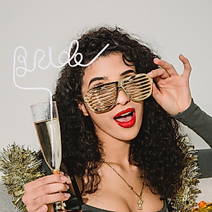 Bachelorette Party Decorations Straws Set 12 Pcs, Vulgbunee Bride Party Supplies,11 Diamond Ring (Pink) and 1 Bride Straw (White)