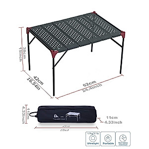 iClimb 2 Extendable Folding Table and 1 Pack Connecting Plates and 2 Lantern Hanger Bundle, Ultralight Compact for Many People Camping Backpacking Beach Concert BBQ Party