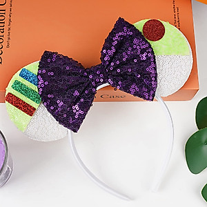 YUNISS Mouse Ears Headbands,Sequin Mouse Ears for Women Girls Princess Dress Accessories Decorations Party (TG-Buzz Lightyear)