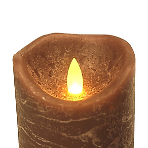 iZAN 3 Pack Real Wax Flameless Candles Battery Operated LED Pillar Flickering Realistic Electric Candle Gift Sets with Remote Control and Cycling 24 Hours Timer 3”D X 4" 5" 6" H (Purple)