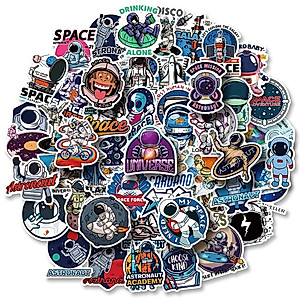 LZBRDY 100 Pieces/Set, Astronaut Alien Rocket Planet Stickers for Scrapbooking, Cards, Laptop, Suitcase, Diary, Notebooks, Album, Journals, Kids DIY Crafts
