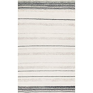 nuLOOM Amelia Striped Area Rug, 4' x 6', Ivory