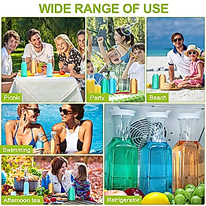 8 Pcs 50 oz Water Carafe with Flip Top Lid Square Juice Container Plastic Pitcher Clear Drink Pitcher Carafes for Mimosa Bar Cold Brew Water Iced Tea Juice Beverage Milk Fridge Restaurants Parties