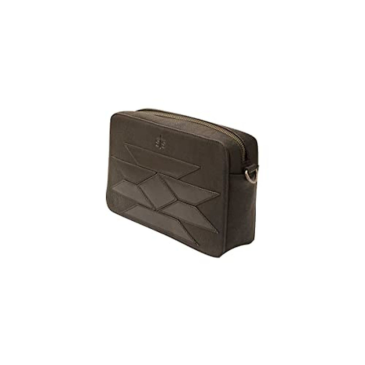 STS Ranchwear Compact Leather Kai Collection Adjustable Shoulder Strap Crossbody Bag, Black