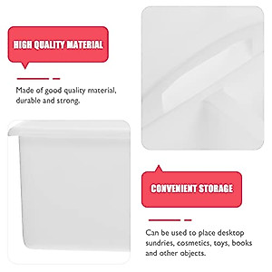 Healifty 1pc Shower Multipurpose Vanity, for Dorm Food Use Plastic Household Bathroom Basket Pantry Cabinet Caddy Desktop Kids Organizer Garden White Bins Sundries Room Handles Portable