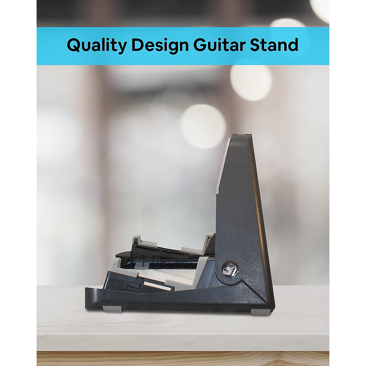 Journey Instruments Collapsible Guitar Stand – JTZJ002 Lightweight Stand for Guitars – Folding ABS Guitar Stand Fitting Any Size Guitars